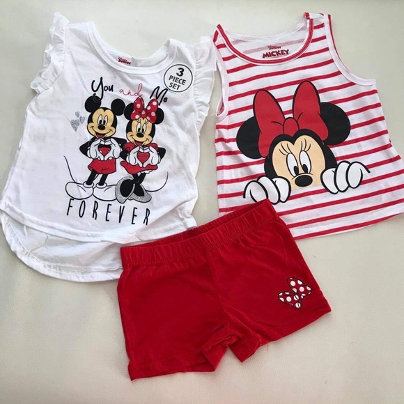 Disney | Matching Sets | Disney Minnie Mouse Mickey Cute Shorts Set ...